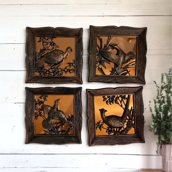 Vintage | Art | Vintage Mcm Pheasant Bird Wall Plaques Dart Industries ...